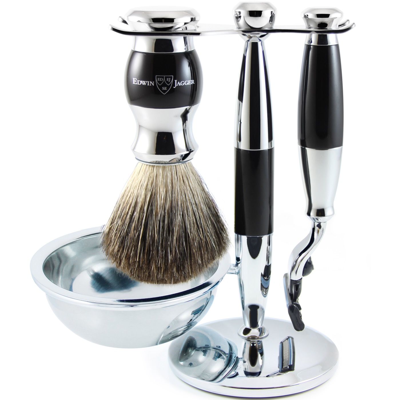 Edwin Jagger Scheerset S81M366CRB - zwart - Scheersalon.nl